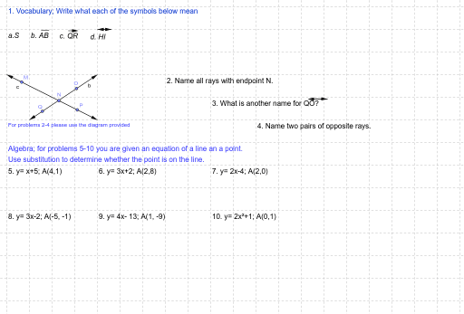 Ch.1 Problem Set – GeoGebra
