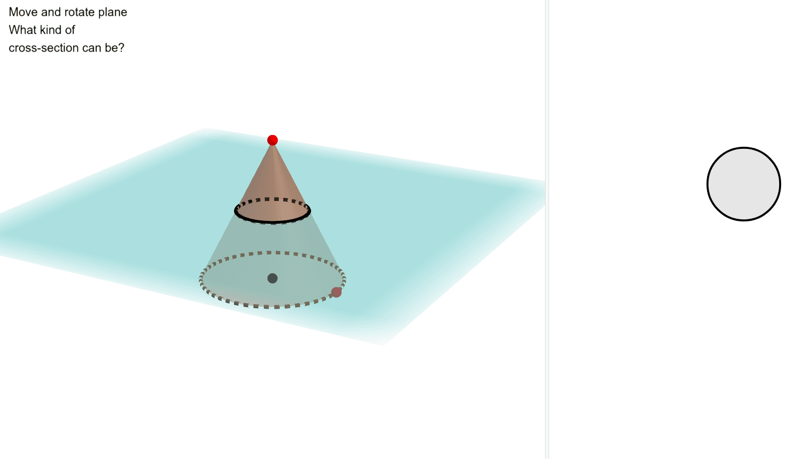 Cone cross section – GeoGebra