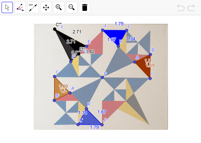 Geometry behind a painting: an exploration – GeoGebra