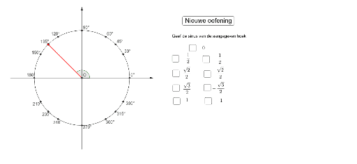 Sinus van hoek in cirkel – GeoGebra