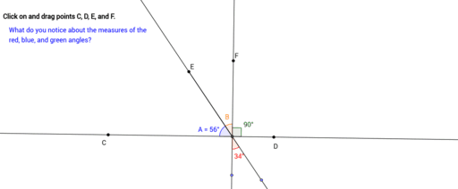 Angles and Equations Extend 1 – GeoGebra