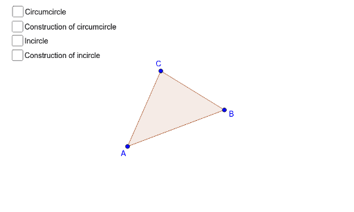 Circumcircle and Incircle – GeoGebra