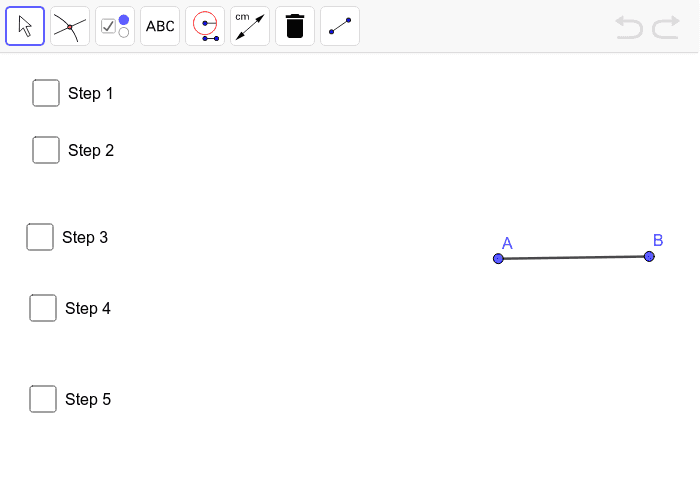 Constructing Segment Bisector – GeoGebra