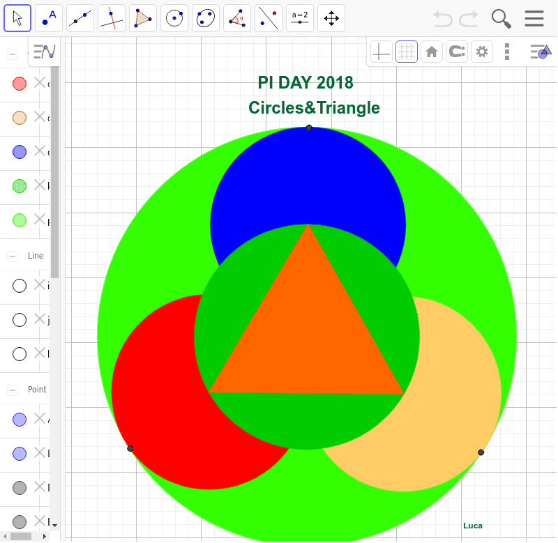 Circles Pi DAY -Luca – GeoGebra
