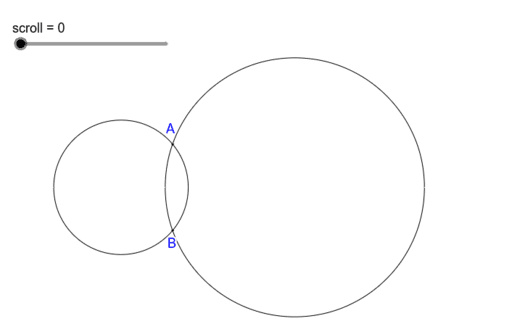 Chords and intersecting circles – GeoGebra
