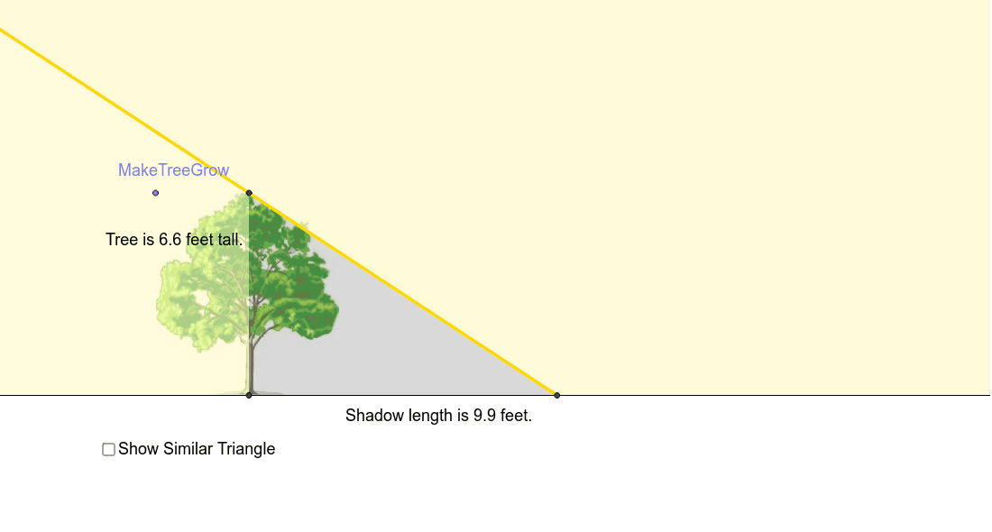 Tree and Shadow – GeoGebra