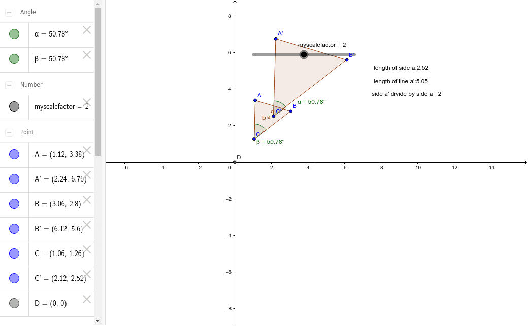 scale factor – GeoGebra