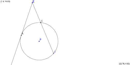 Circle Segment Lengths: Secant and Tangent – GeoGebra