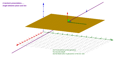 Angle between plane and Line-3D – GeoGebra