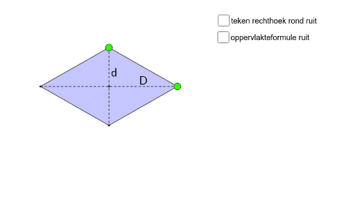 oppervlakte van een ruit – GeoGebra