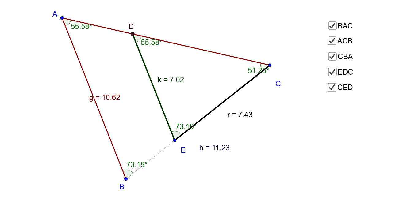Similar Triangles Activity – GeoGebra