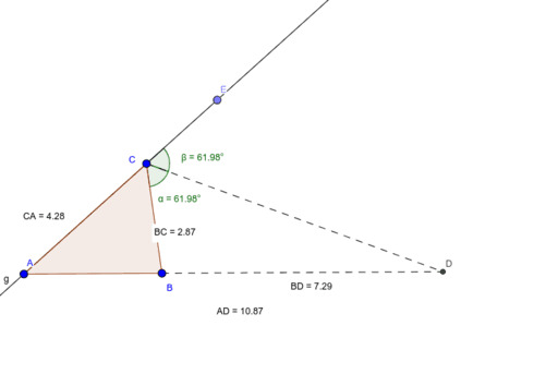 Exterior angle bisector – GeoGebra