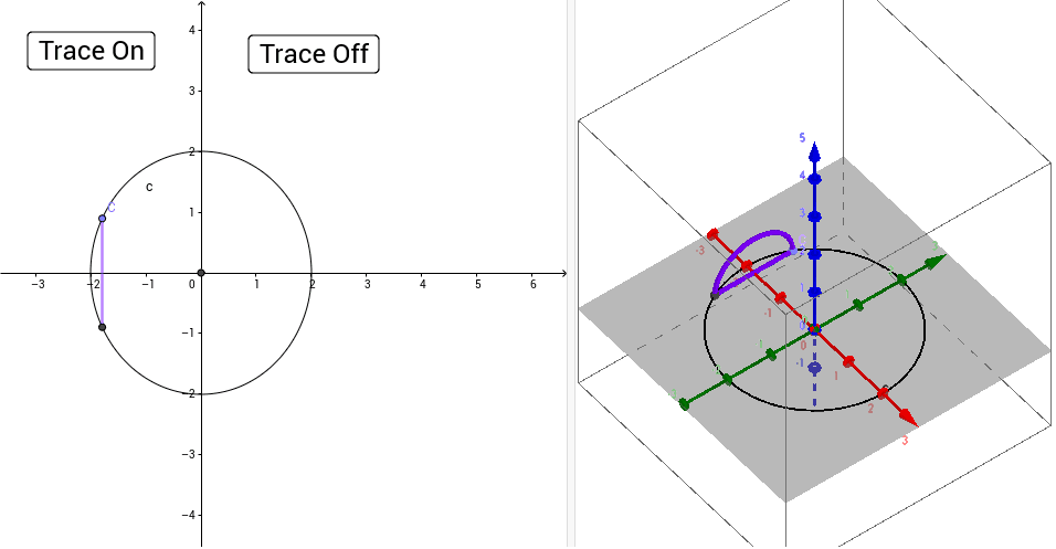 Solid wt Circular Base & Semi-Circle Cross Section – GeoGebra