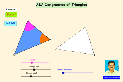ASA congruence of Triangles – GeoGebra