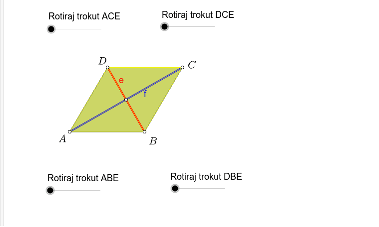 Površina romba - dokaz bez riječi – GeoGebra