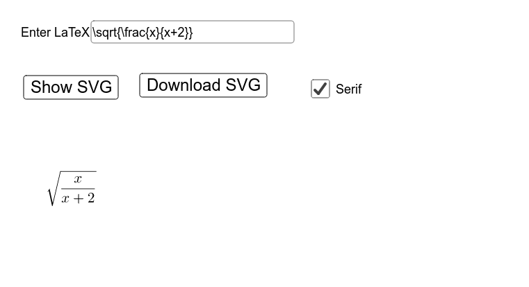 Convert LaTeX to SVG – GeoGebra