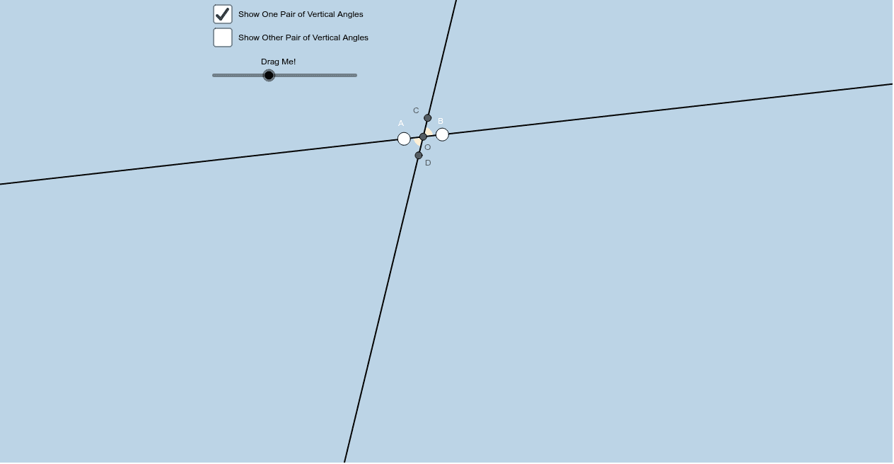 Vertical Angles Exploration (2) – GeoGebra