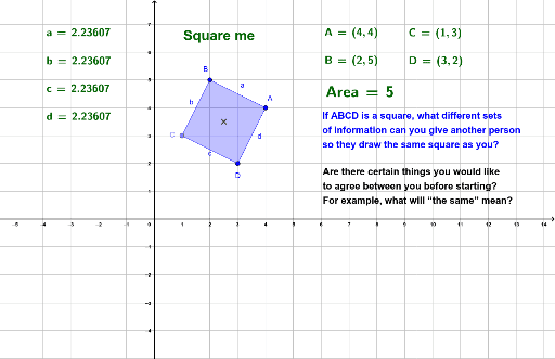Square information – GeoGebra