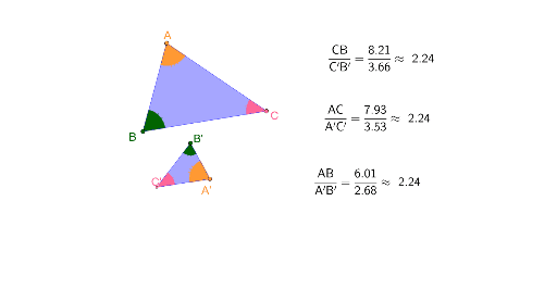 triangles semblables – GeoGebra
