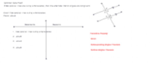 Two-column Proof (Alt Int. Angles) – GeoGebra