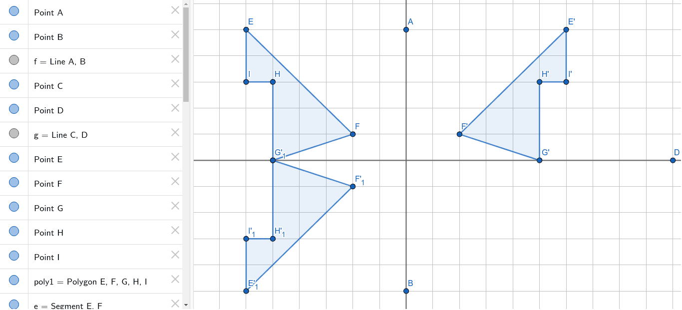 reflecting shapes – GeoGebra