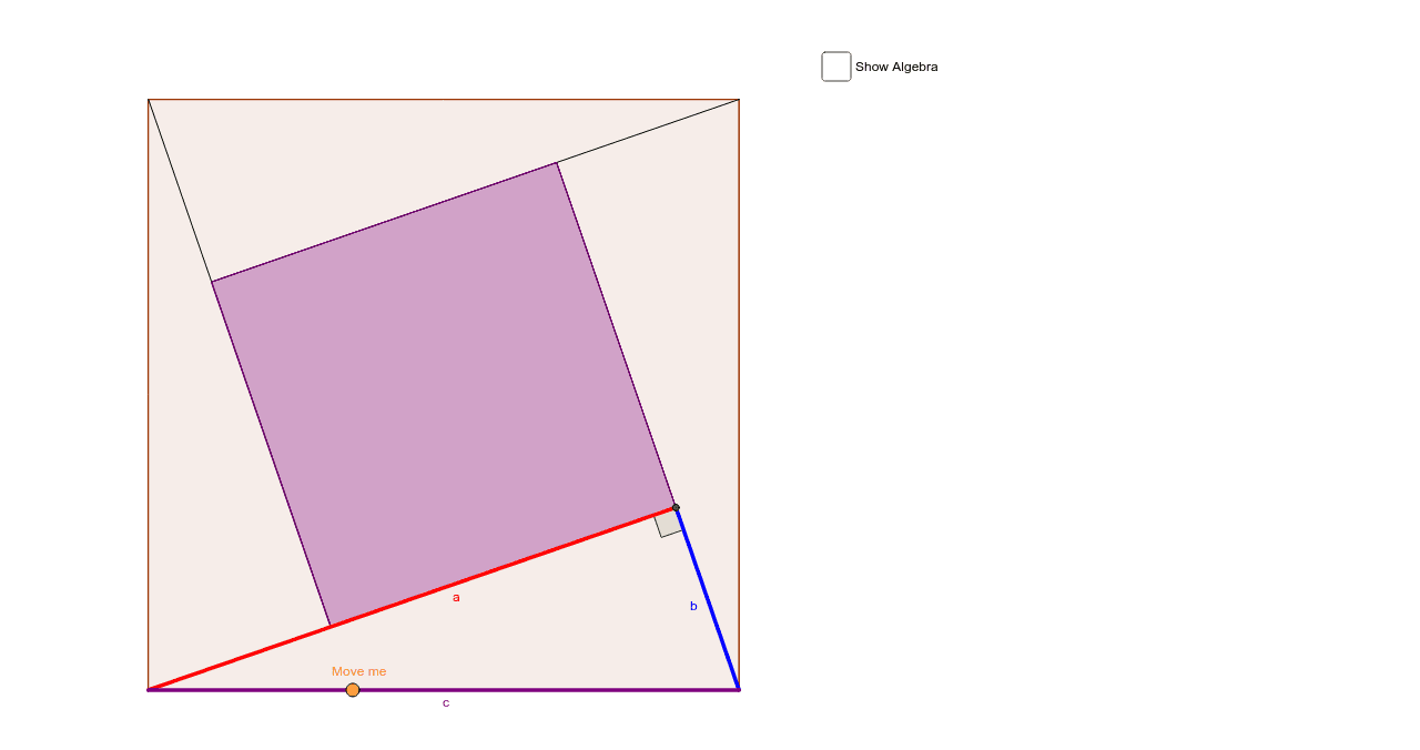 Pythagorean Theorem Proof #4 – GeoGebra
