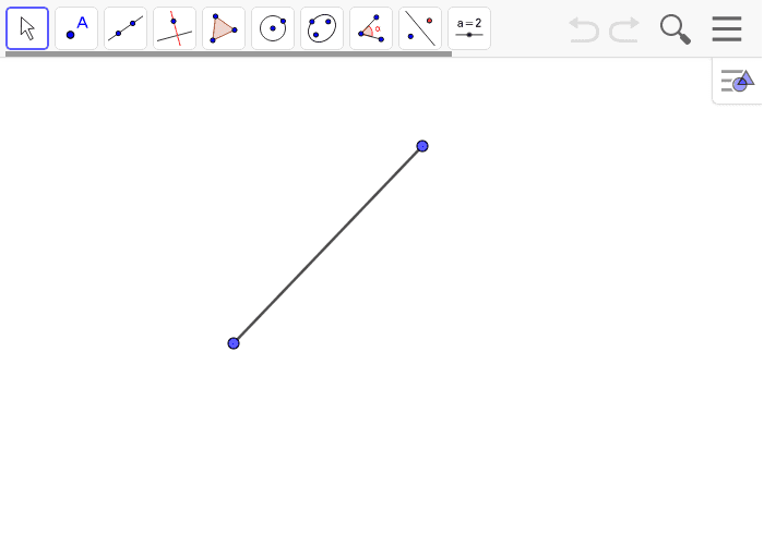 Cuadrado a partir de la diagonal – GeoGebra