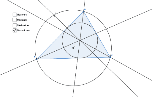 Triangles - cercles inscrit/circonscrit – GeoGebra