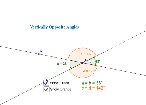 Vertically Opposite Angles – GeoGebra