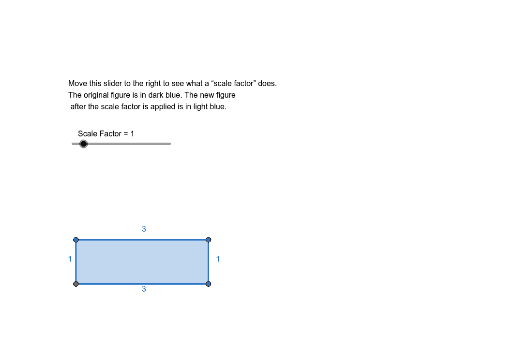 Scale Factor with a Rectangle. – GeoGebra