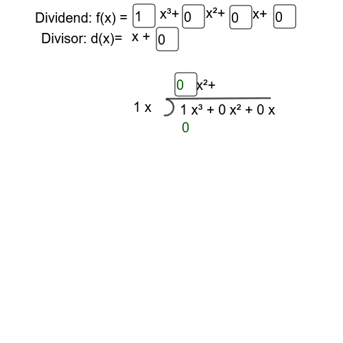 Division of cubic polynomial by x - a – GeoGebra