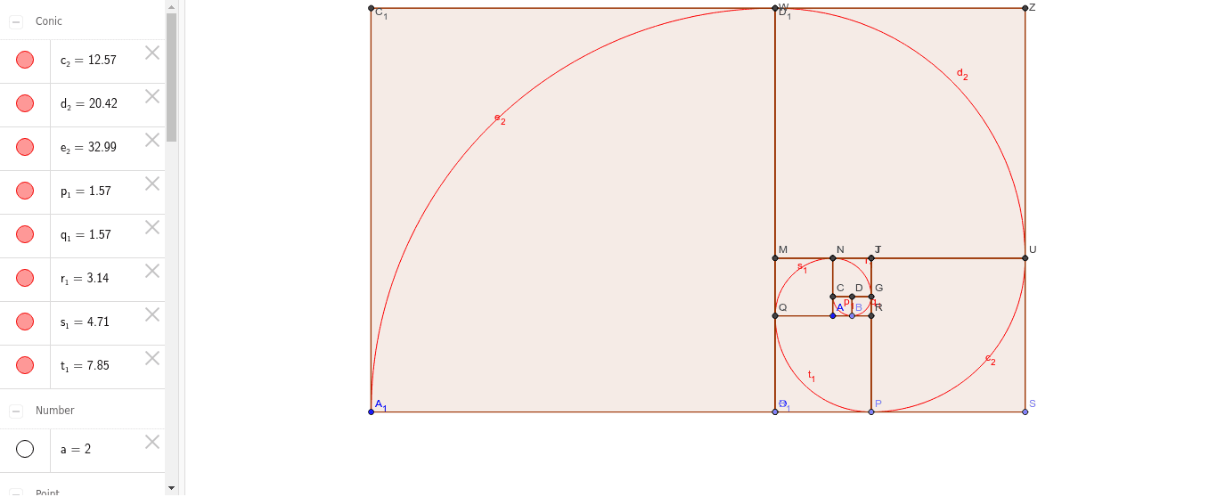 Fibonacci spiral – GeoGebra