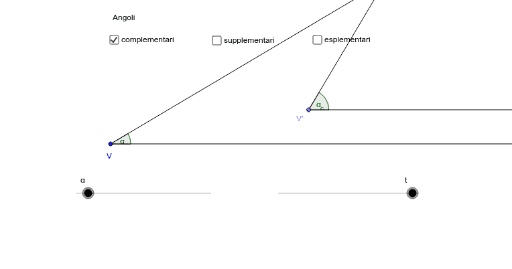 Angoli complementari, supplementari, esplementari – GeoGebra