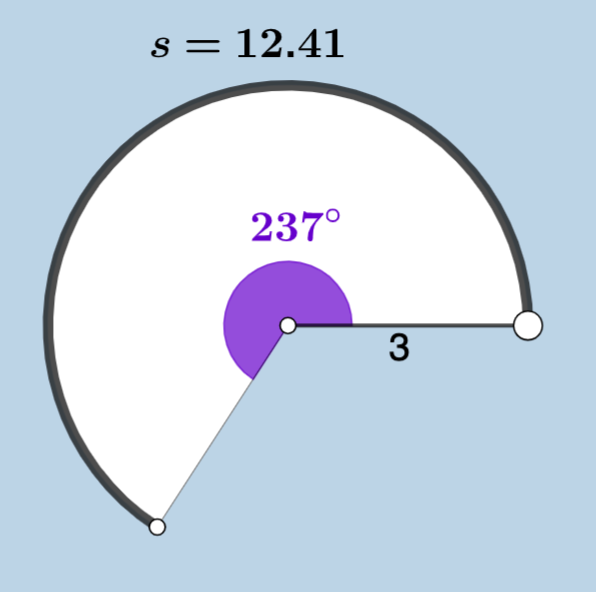 Arc Length and Sector Area – GeoGebra