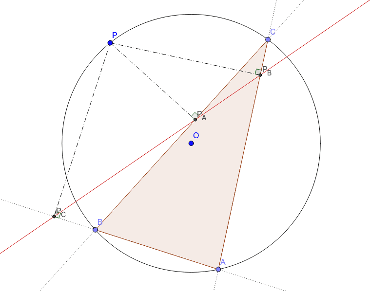 Simson's line – GeoGebra
