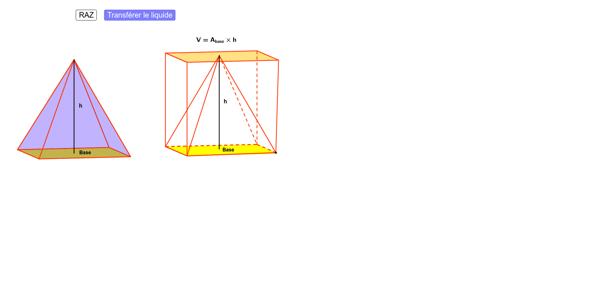 activité volume de la pyramide – GeoGebra