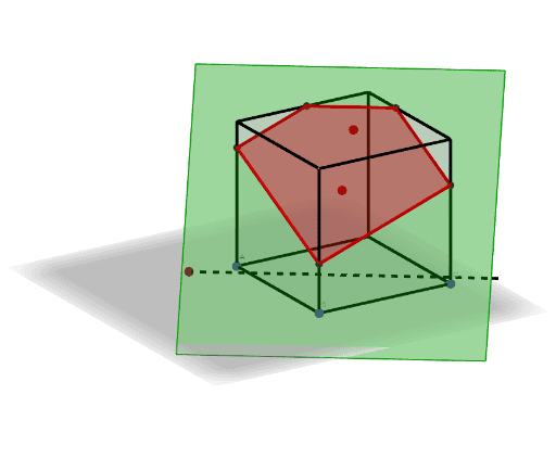 Cutting the cube with interactive plane – GeoGebra