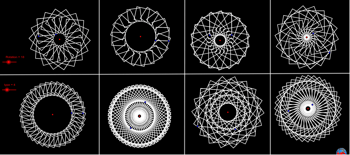 Math'art : Rotation of polygons – GeoGebra