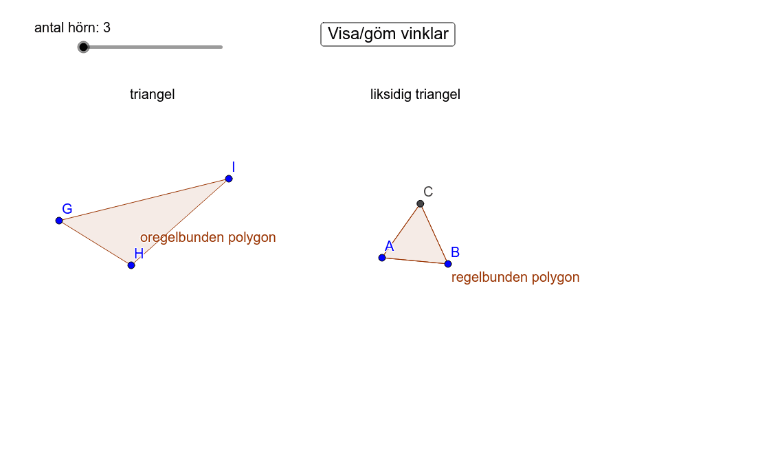 Namn på polygoner – GeoGebra
