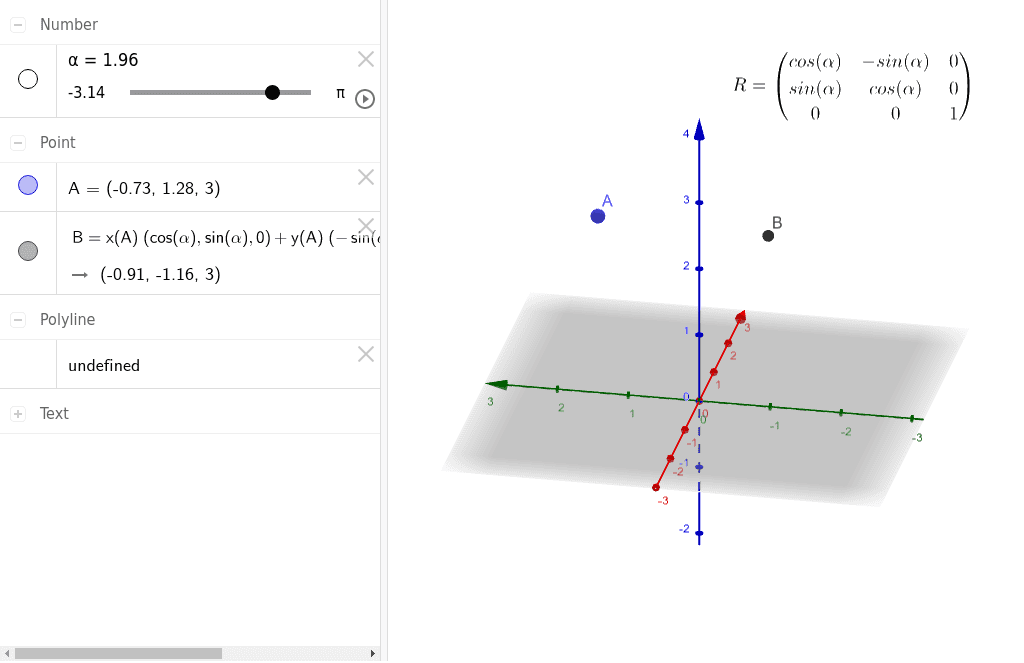 Rotationsmatrix 3d – GeoGebra