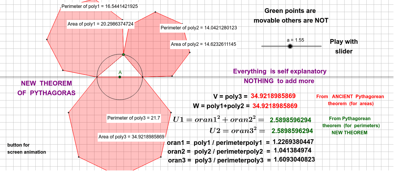 New theorem of Pythagoras – GeoGebra