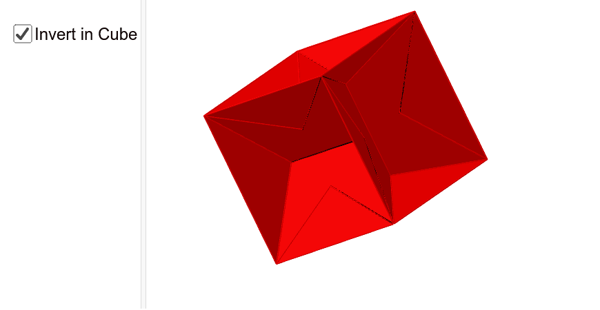 Dodecahedron Inverted in a Cube – GeoGebra