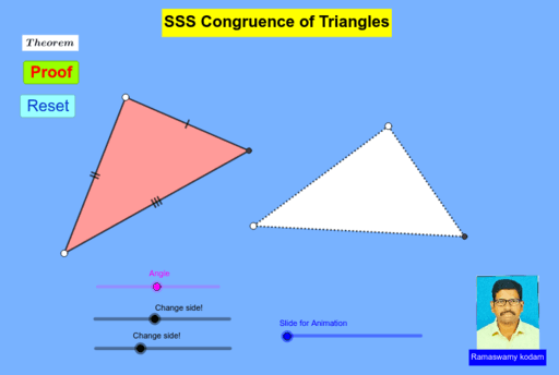 SSS congruence of Triangles – GeoGebra