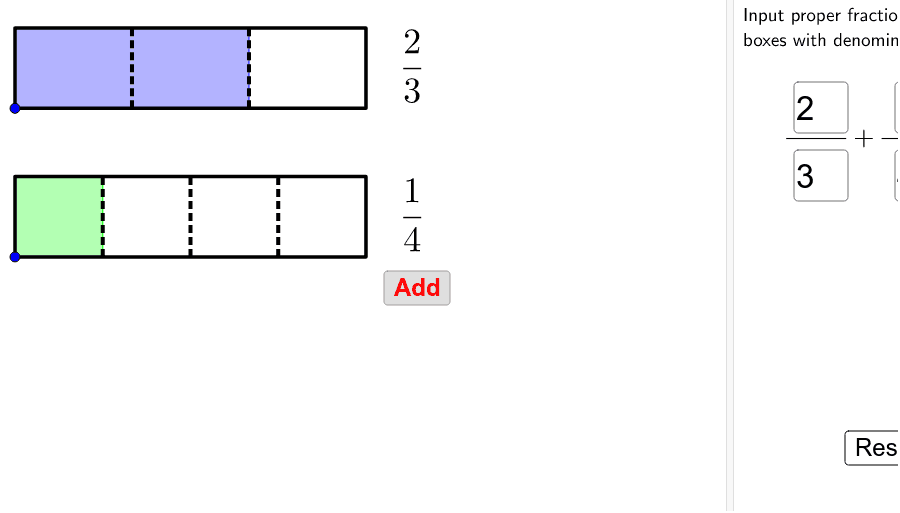 Fraction Model Geogebra