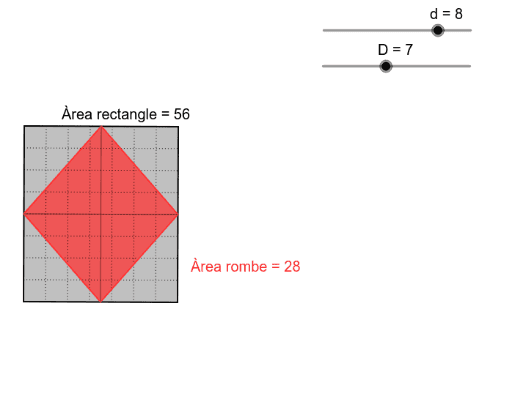 Àrea d'un rombe. Demostració. – GeoGebra