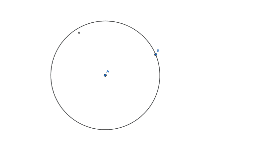 Circle with a center in point A that goes through point B – GeoGebra