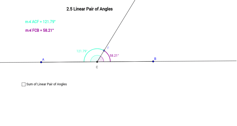 Linear Pair of Angles – GeoGebra