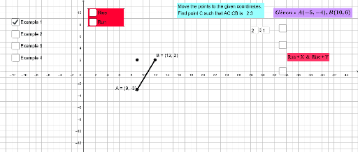 Partition Line Segments Practice – GeoGebra