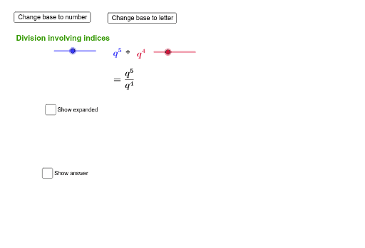 Division indices – GeoGebra