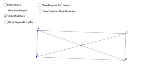 Rectangle Exploration – GeoGebra